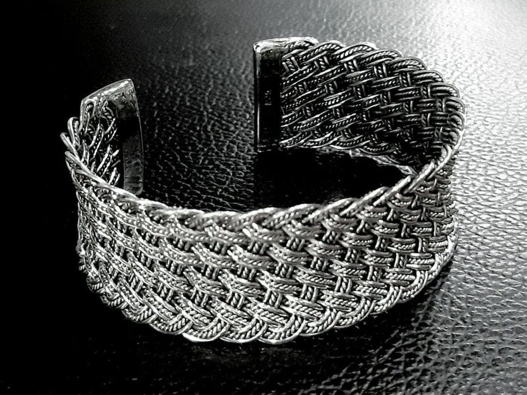 Byzantine Bracelet Sterling Silver Byzantine Chain Bracelet Interwoven ...