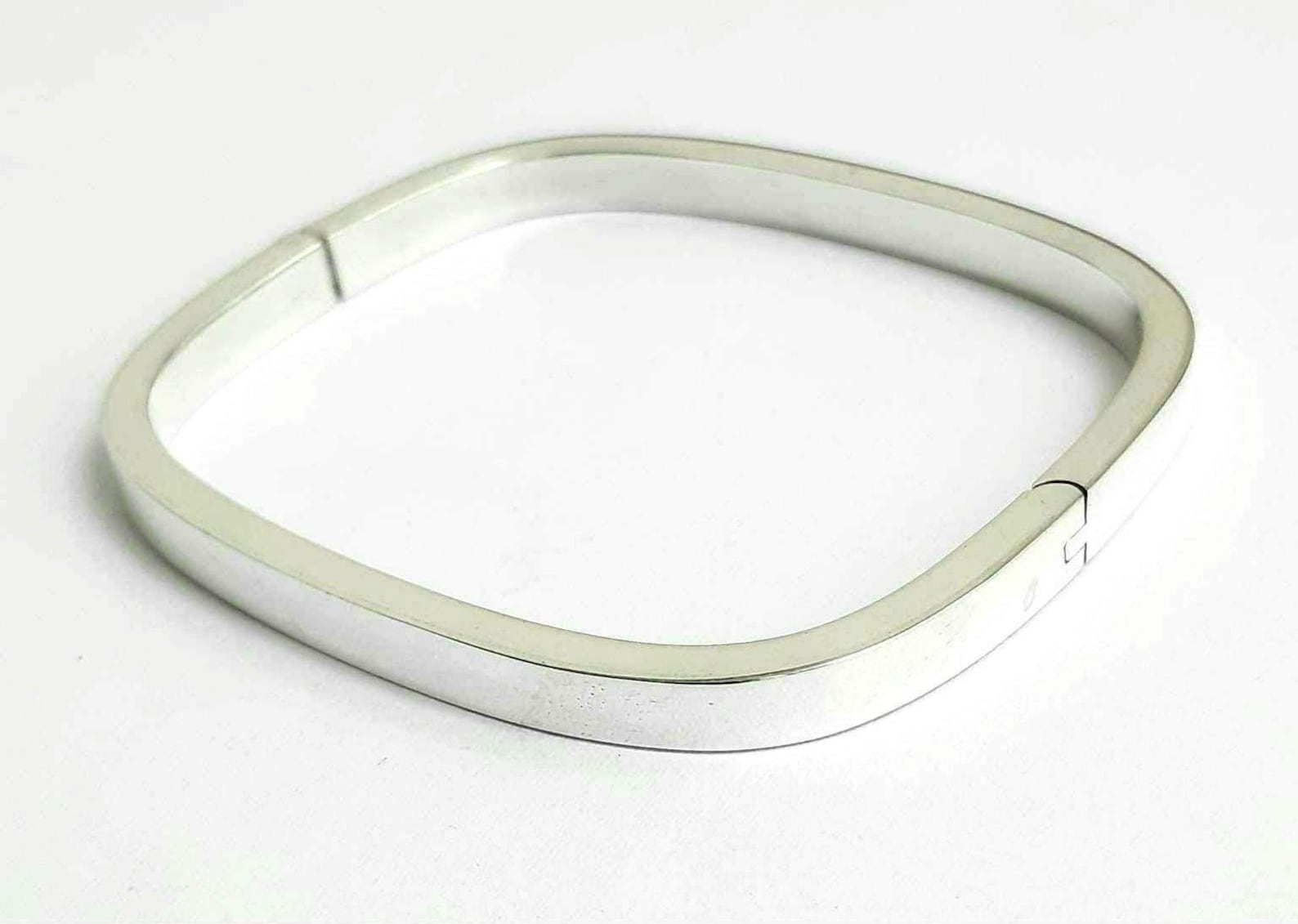 Square Silver Bangle Sterling Silver Bracelet Unisex Bangle Square ...