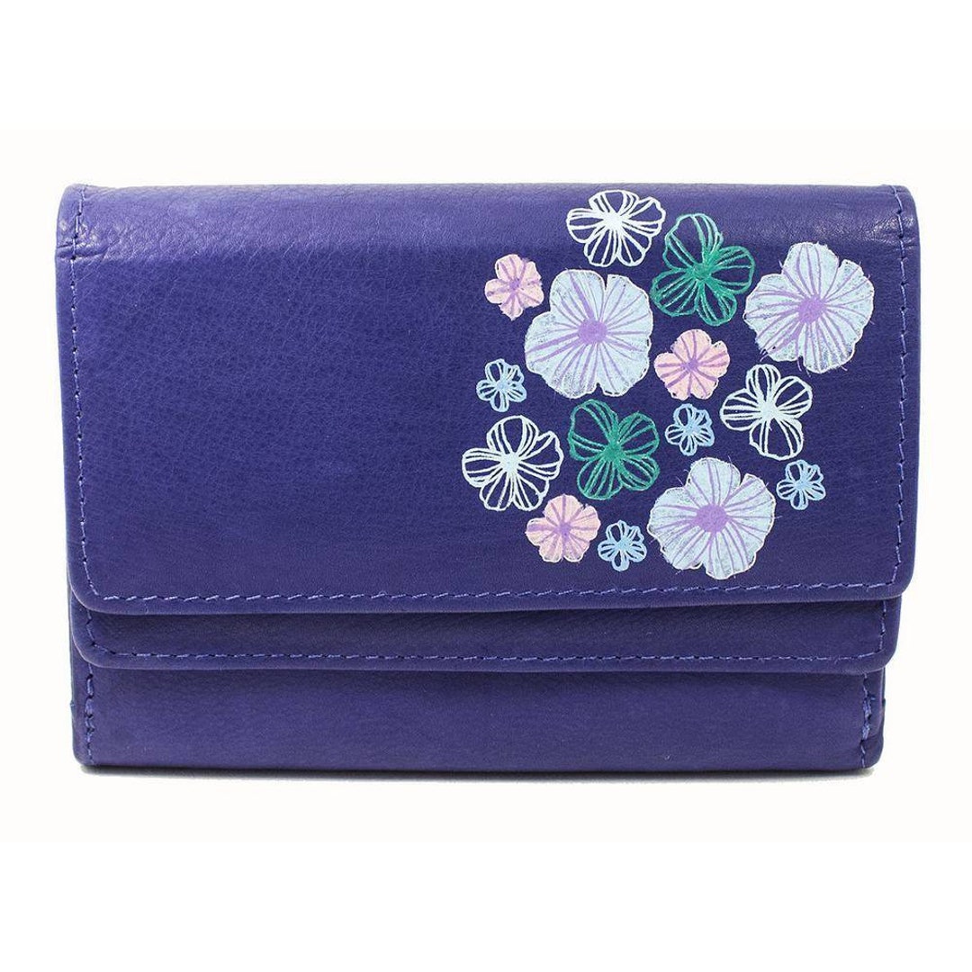 Blue Wallet Leather Wallet Ladies Purse Small Ladies Wallet Genuine ...