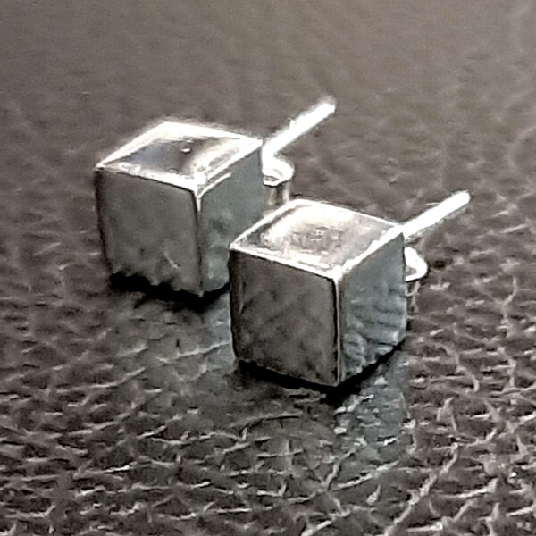 Cube Stud Earrings - Etsy