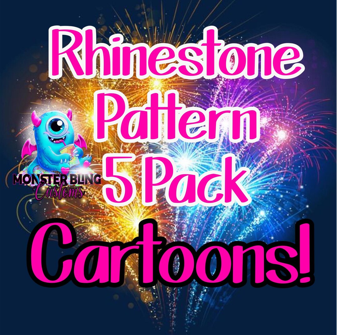 Rhinestone Tumbler Pattern PACK! 5 Different Bling Patterns! Tumbler ...