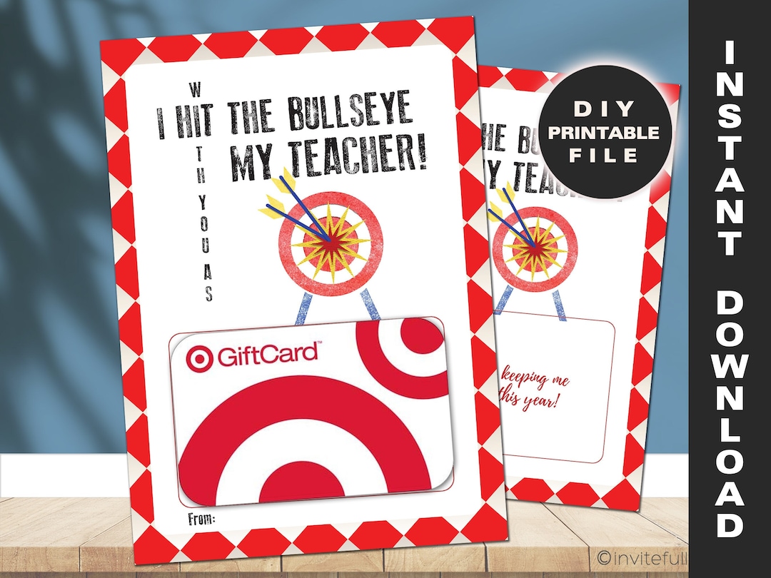 Target Gift Card for Teacher,printable Teacher Gift,back to School Gift ...
