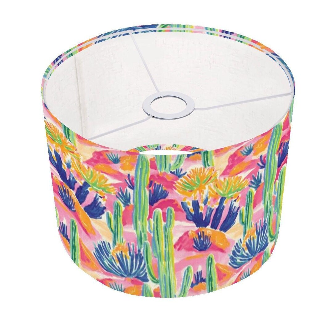 Maximalist Cactus Arc Floor Lamp, Lamp Shade With Ring (made in USA) - Etsy