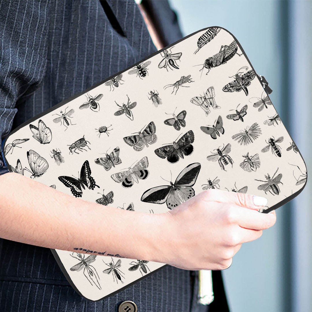 Black and White Butterflies Laptop Sleeve, 10inch, 12 Inch, 13 Inch, 15 ...