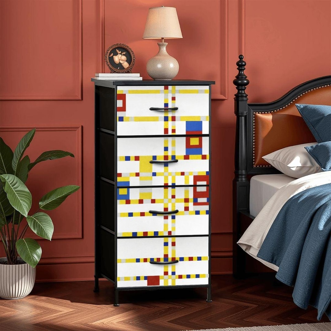 Piet Mondrian's Trafalgar Square 4-drawer Fabric Dresser - Etsy