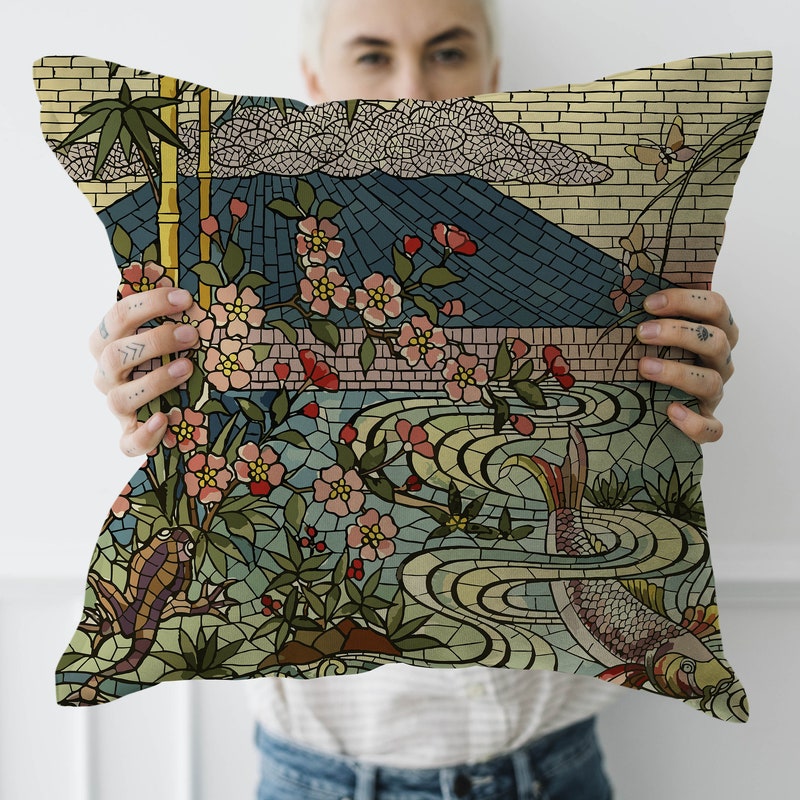 Japanese Style Cushion Cover - Etsy