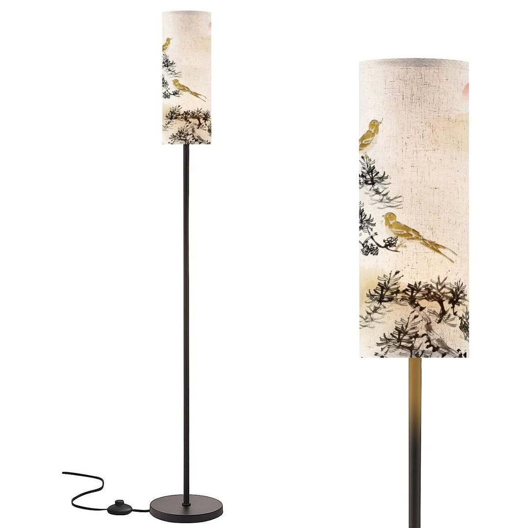Chinese Birds Floor Lamp Modern Standing Lamp (made in USA) - Etsy