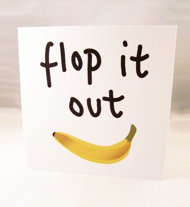Naughty Card for Him - Flop It Out - Etsy UK