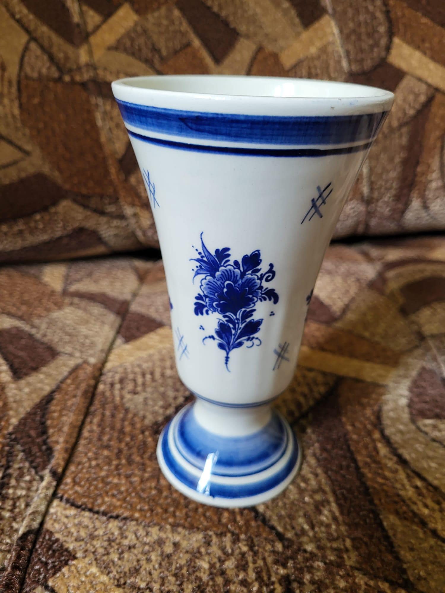 Hand-painted Delft Blue Holland Vase – Vintage Dutch Ceramic Tulip Vase ...