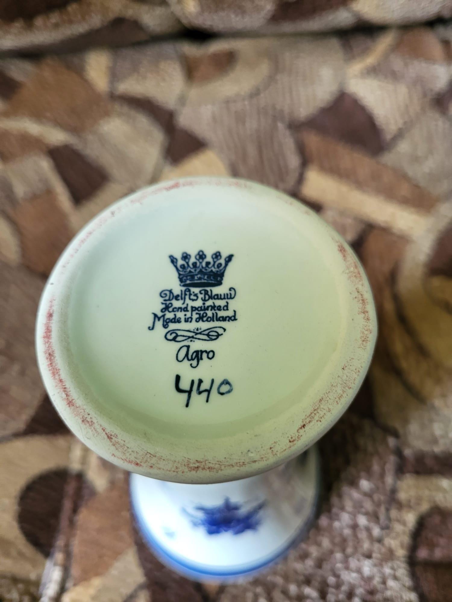 Hand-painted Delft Blue Holland Vase – Vintage Dutch Ceramic Tulip Vase ...