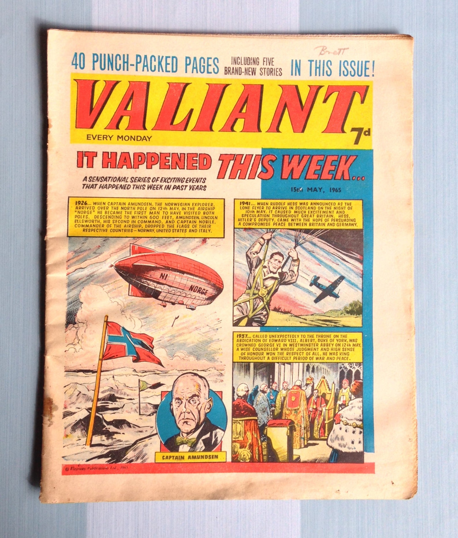 Vintage May 15th 1965 Valiant Boys adventure story | Etsy