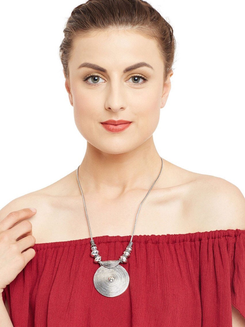 Handcrafted Silver Plated German Silver Ethnic Necklace. - Etsy