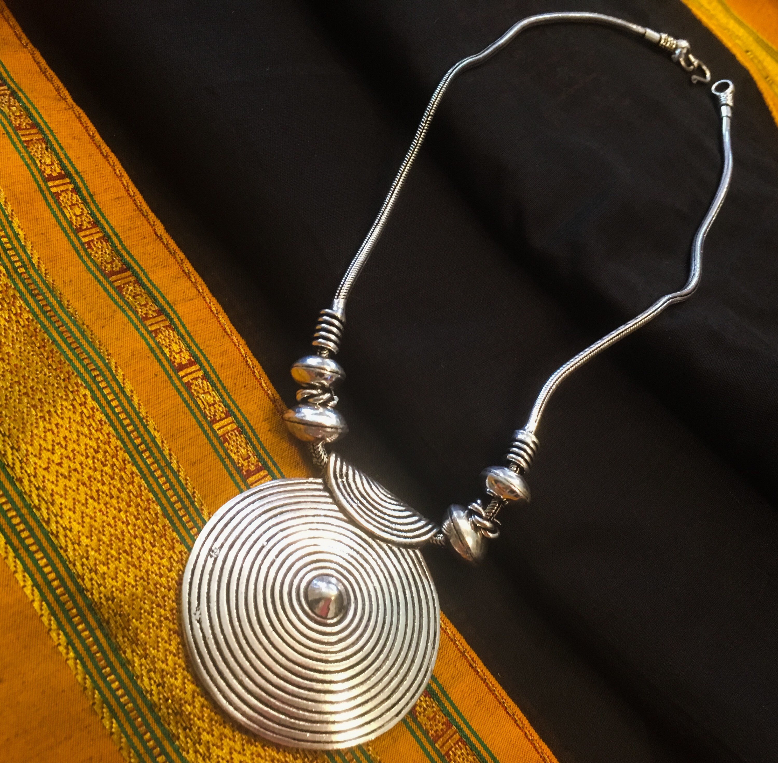 Handcrafted Silver Plated German Silver Ethnic Necklace. - Etsy