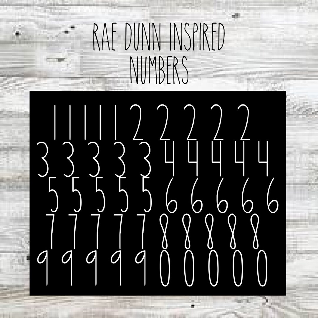 Rae Dunn Inspired Numbers--farmhouse Style Labels--make Your Own Labels ...