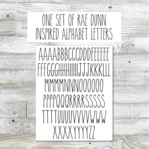 Rae Dunn Inspired Alphabet Lettersfarmhouse Style - Etsy