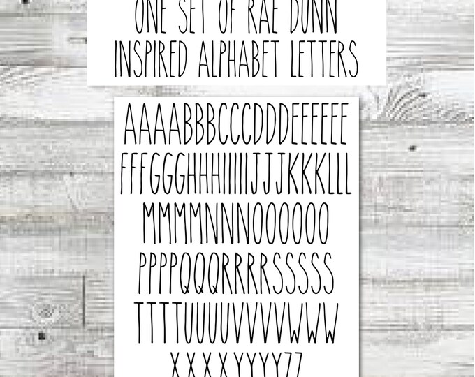 Rae Dunn Inspired Alphabet Lettersfarmhouse Style - Etsy