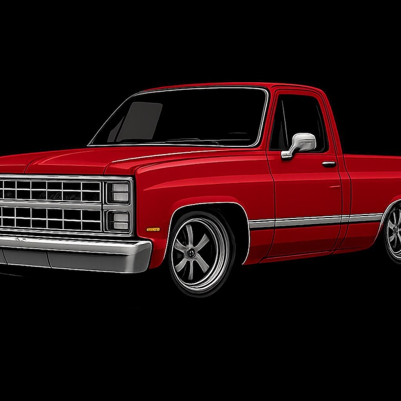 Chevy C 10 Red Truck - Etsy UK