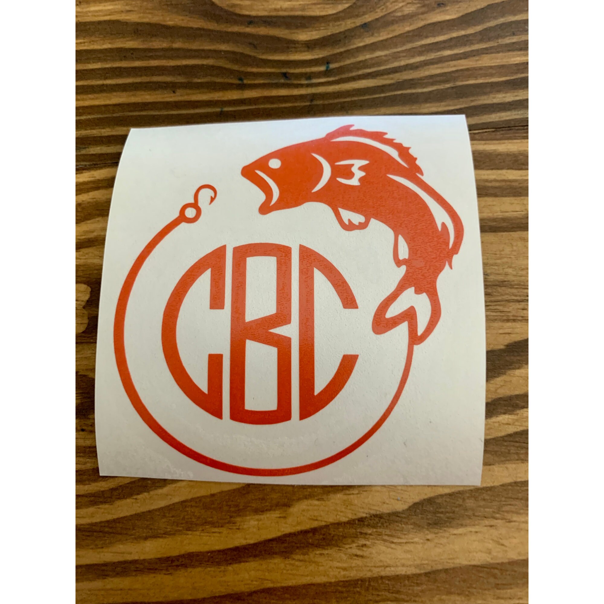 Fish Monogram Decalcar Decalvehicle Decallaptop | Etsy