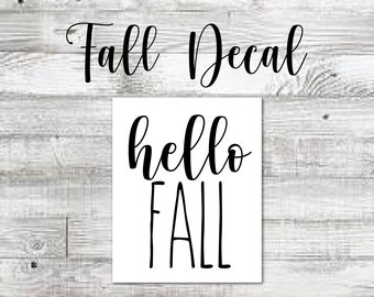 Hello Fall Decal - Etsy