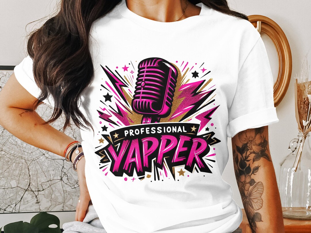Funny Professional Yapper PNG Podcast Clipart Retro Microphone Pink ...