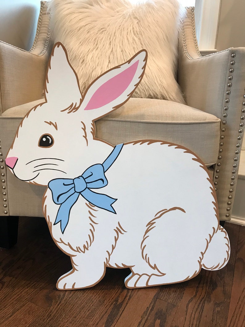 Easter Bunny With Bow - Etsy