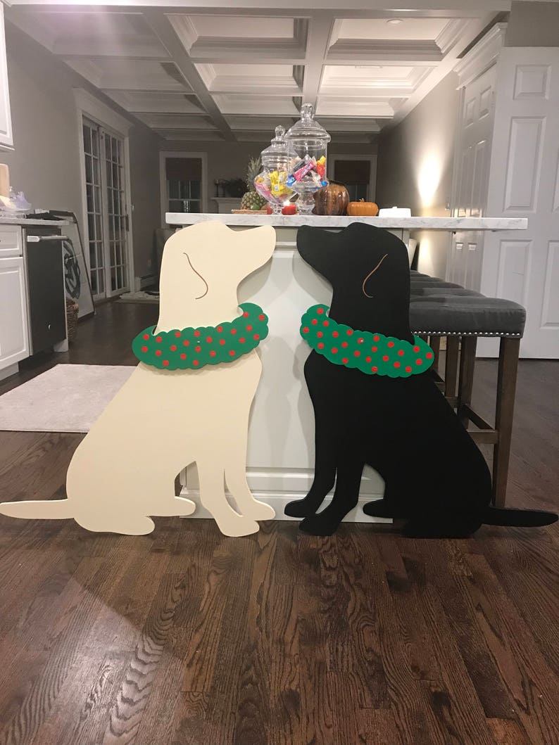 Labrador Retreiver Christmas Outdoor Wood Lawn Decoration - Etsy