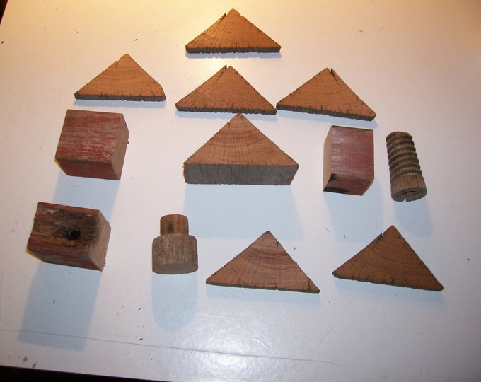 Wood Shapes Odd Shapes Roof Shapes Block Screw 12 Pieces - Etsy