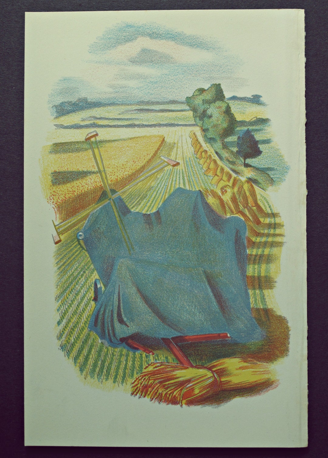 JOHN NASH Lithographic Book Illustration From 1939 1st Edition of 'men ...