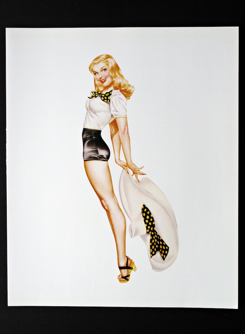 Alberto Vargas Pin Up Illustration Book Plate Vintage Book Print