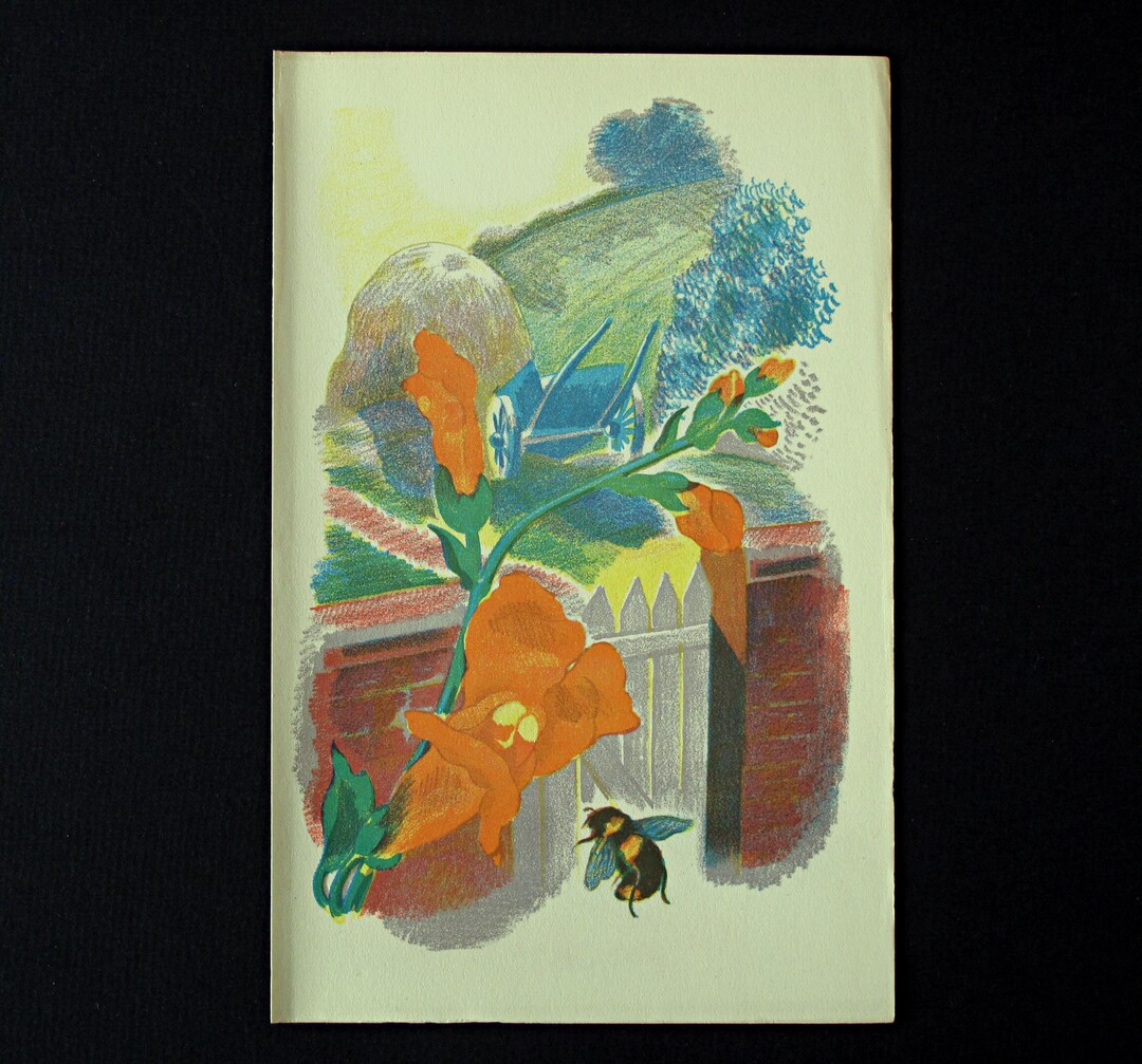 JOHN NASH Lithographic Book Illustration From 1939 1st Edition of 'men ...