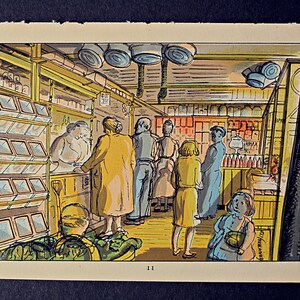 EDWARD BAWDEN Lithographic Book Illustration 1949 - A Village Store ...