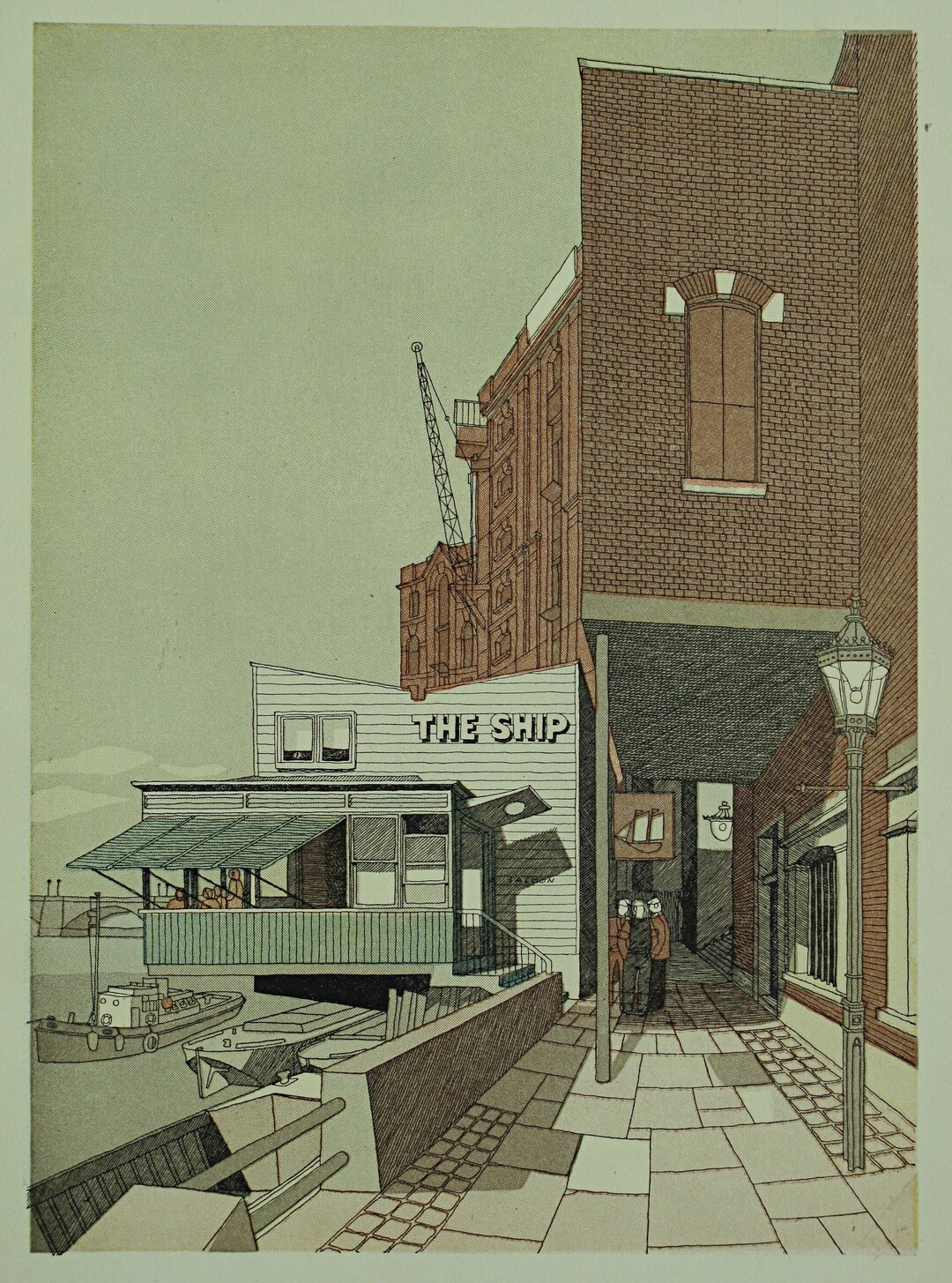 GORDON CULLEN Architectural Press Drawing for City of London, Printed ...