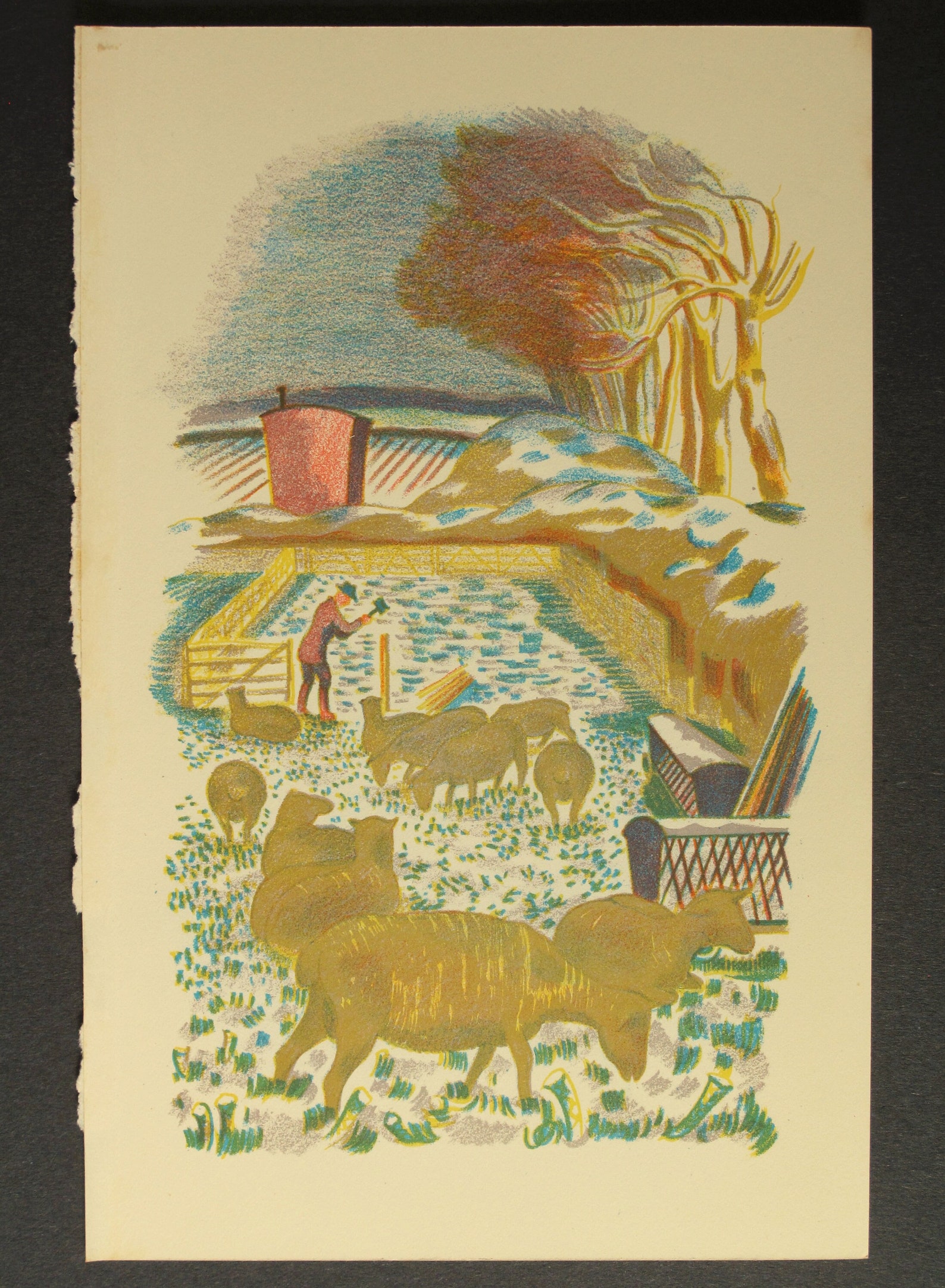 JOHN NASH Lithographic Book Illustration From 1939 1st Edition of 'men ...