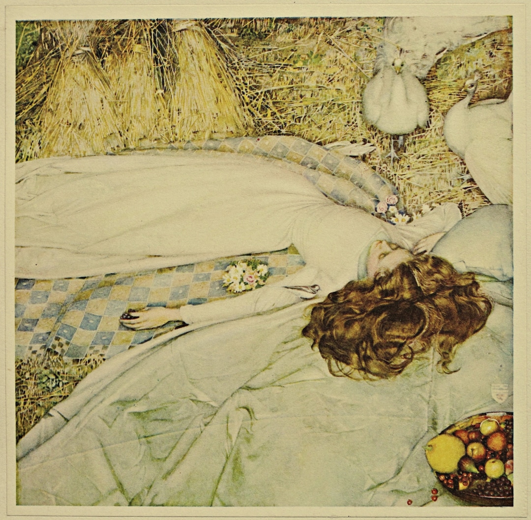 KEITH HENDERSON Book Illustration 'ydelnesse' From 'romaunt of the Rose ...