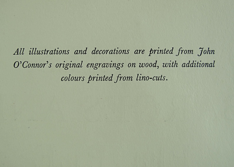JOHN O'CONNOR Wood Engraving / Linocut Book Illustration From 1950 1st Edition of Canals, Barges ...