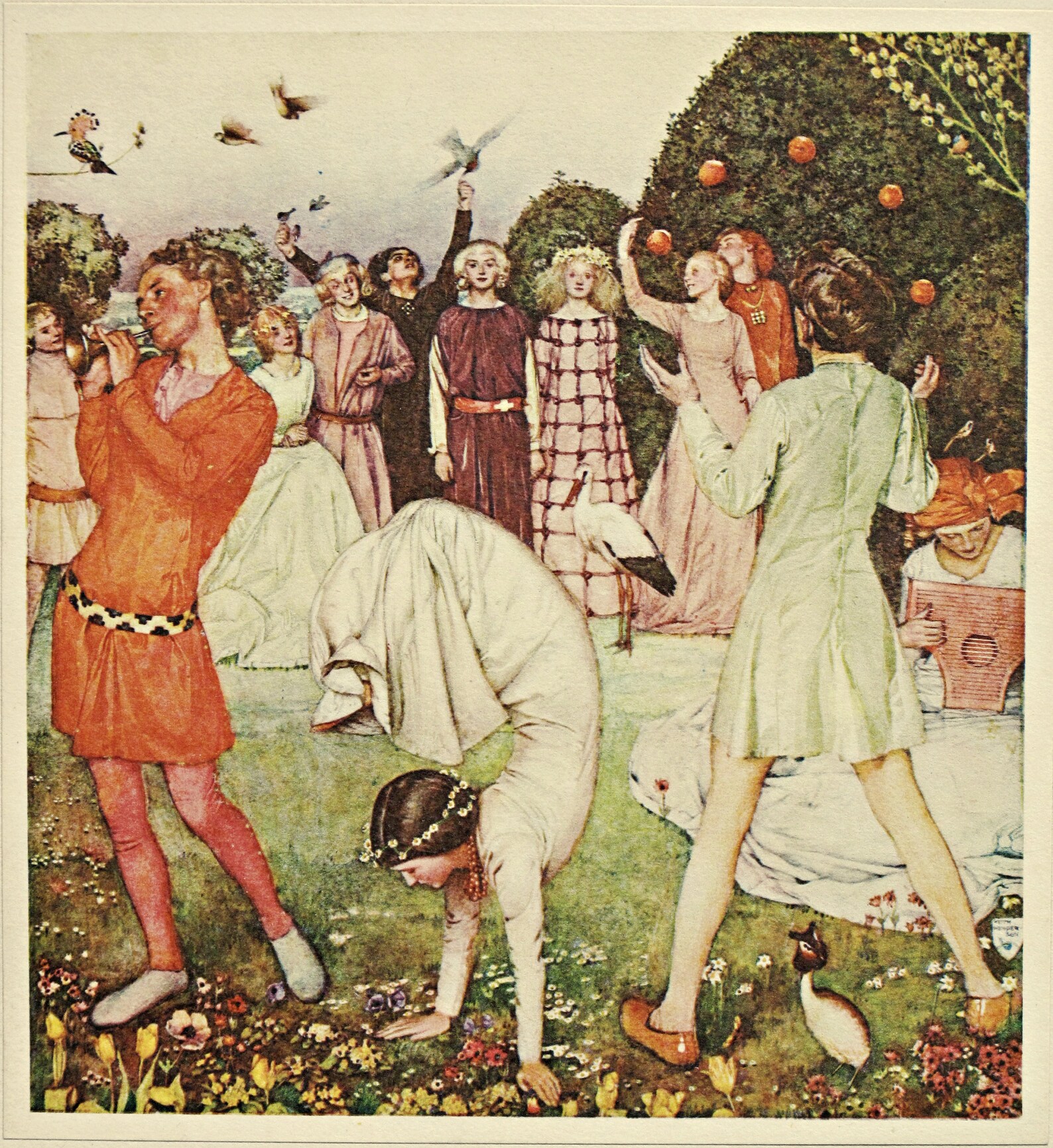 KEITH HENDERSON Book Illustration 'the Daunce' From 'romaunt of the ...