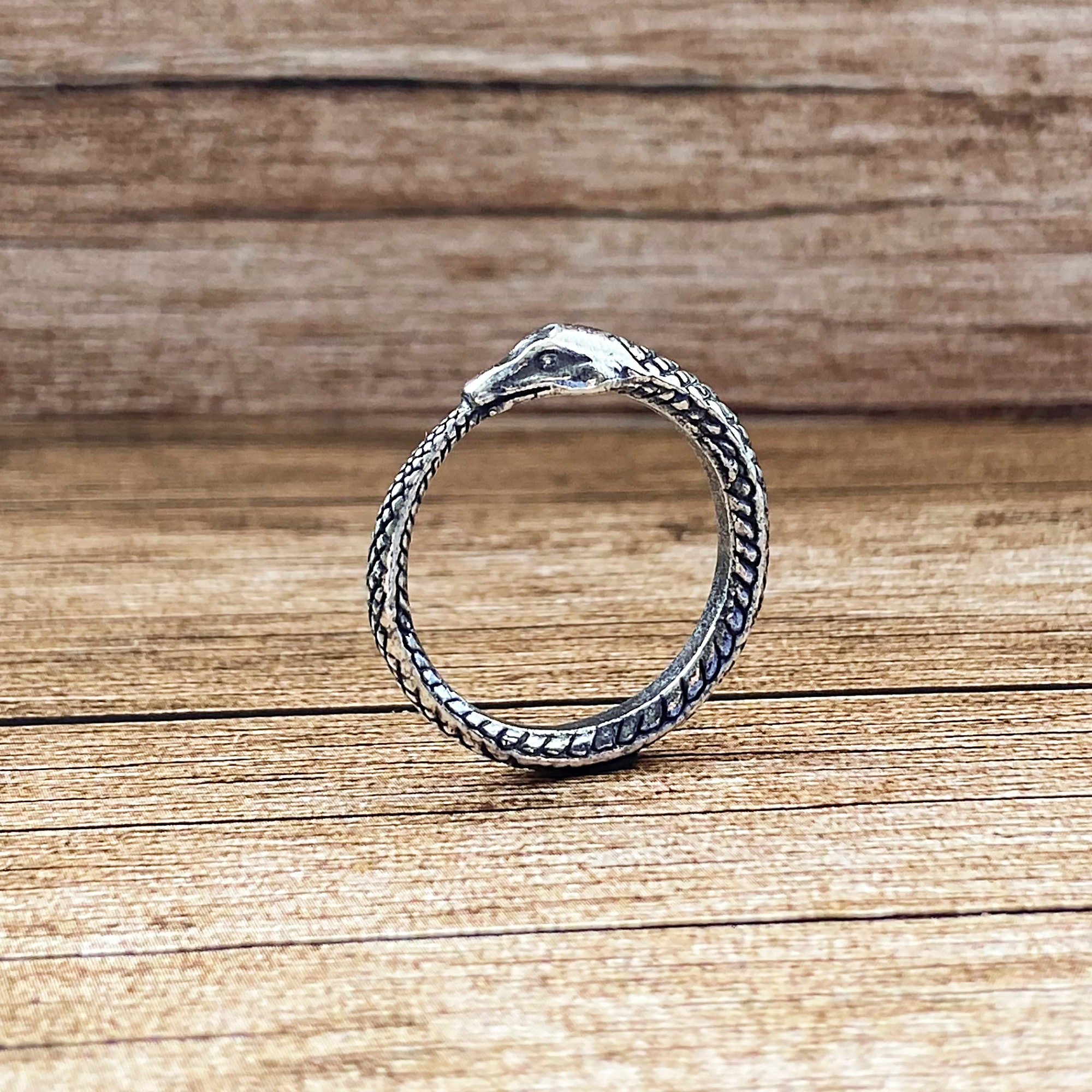 Ouroboros Ring Größe 6 1/2 US Snake eat tail jewelry | Etsy