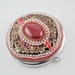 Red Compact Jeweled Mirror, Mini Makeup Vintage Mirror,victorian ...