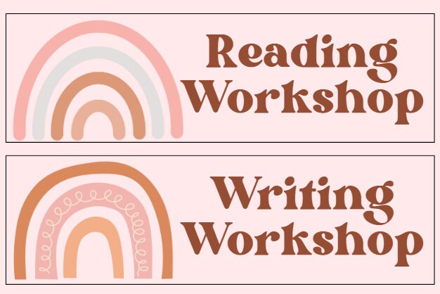 NEUTRAL RETRO RAINBOW Schedule Cards - Etsy