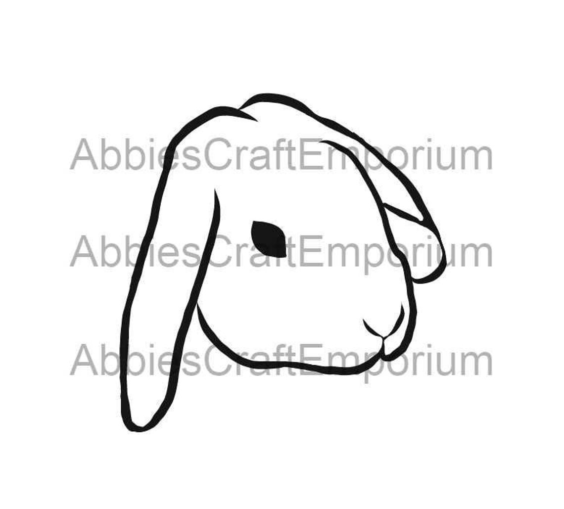Lop Ear Rabbit Face SVG/PNG Files, Instant Download, Cricut - Etsy