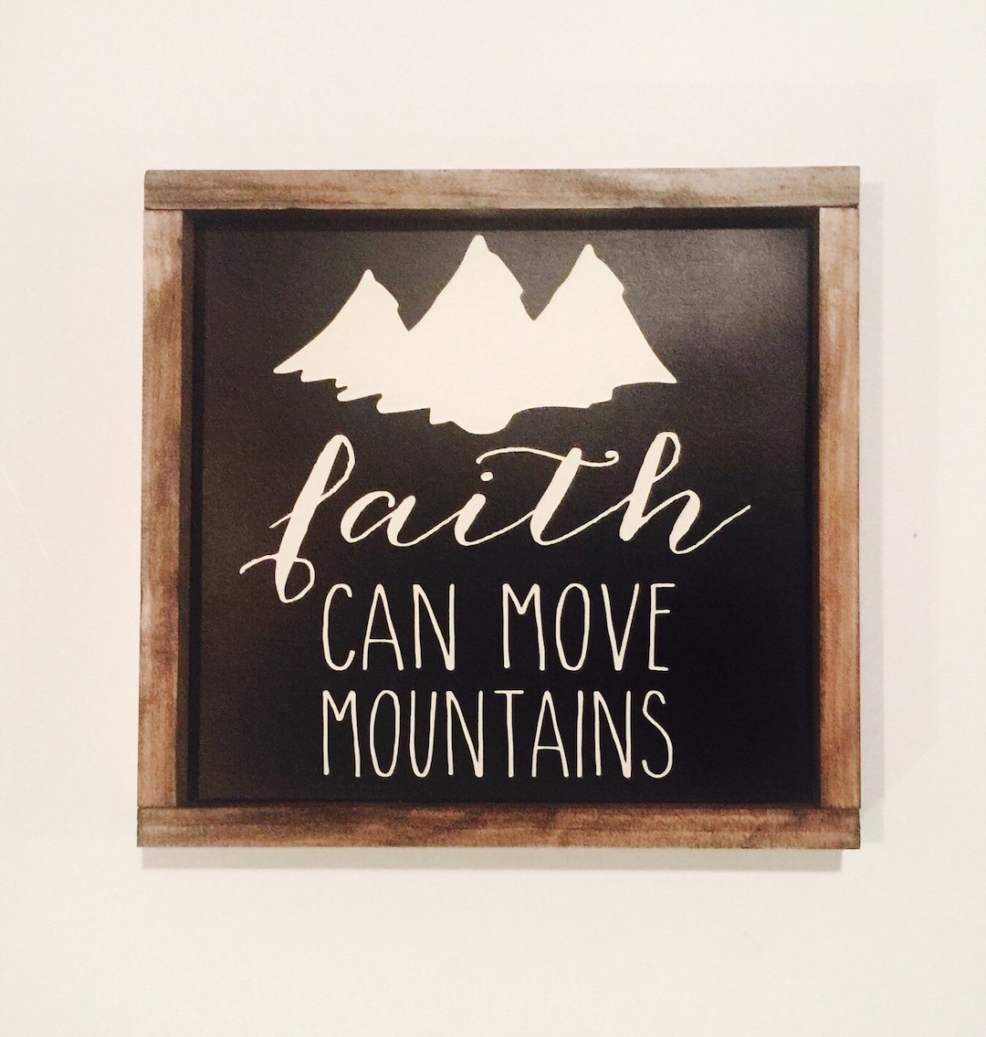 Faith Can Move Mountains - Wood Wall Art - Etsy