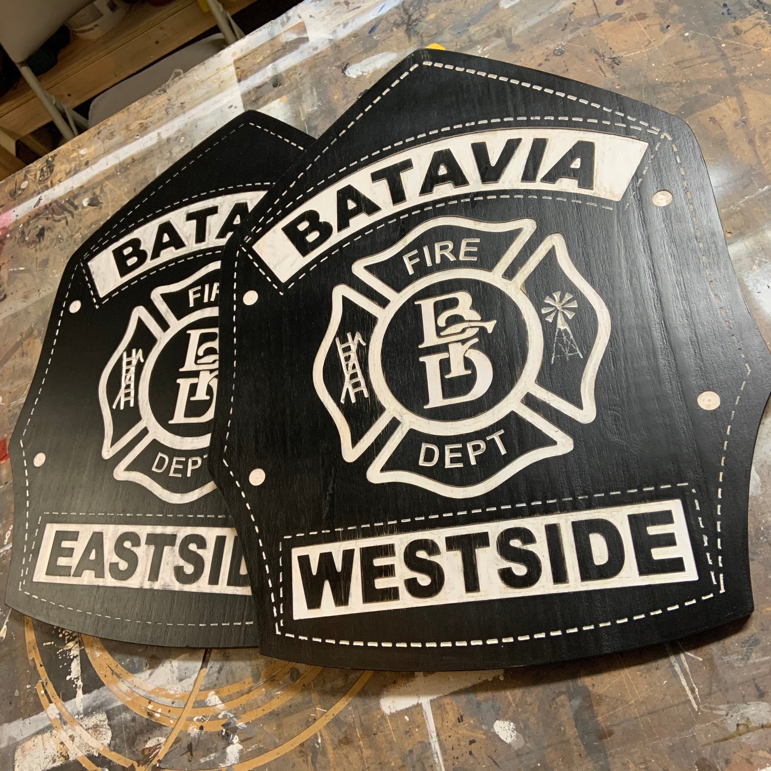 Fire Department Helmet Shield Wood Plaque - Firefighter Gift ...