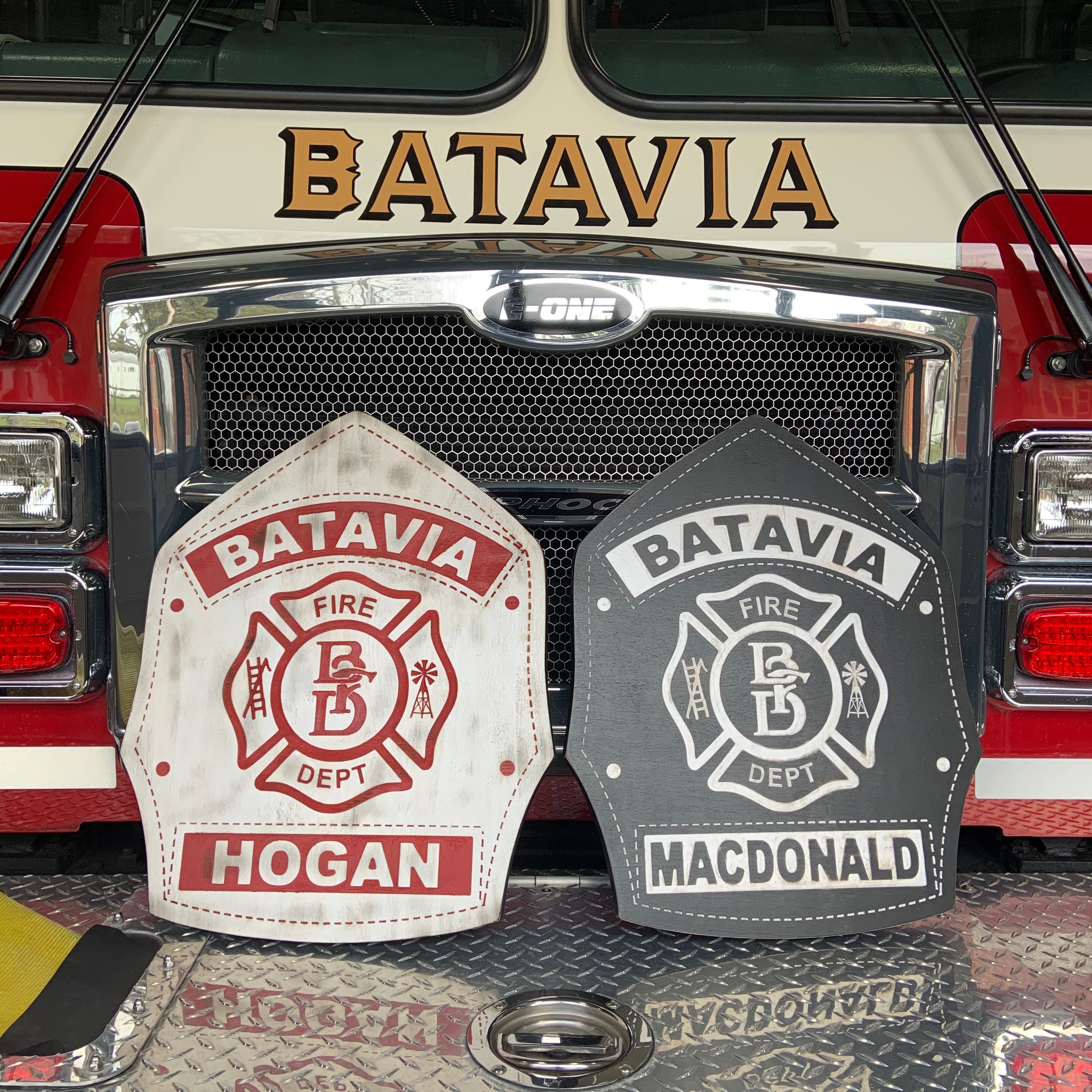 Fire Department Helmet Shield Wood Plaque - Firefighter Gift ...