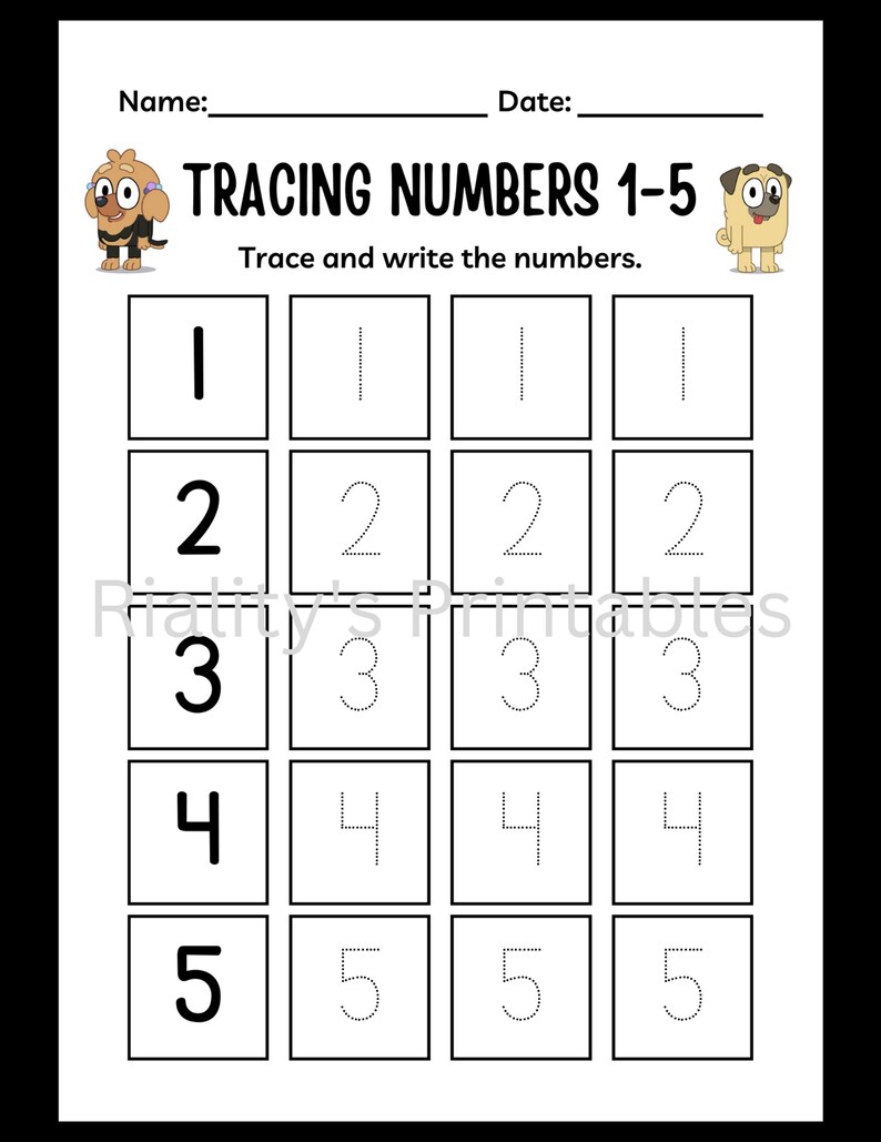 18 Page Bluey Preschool Learning Booklet - Etsy