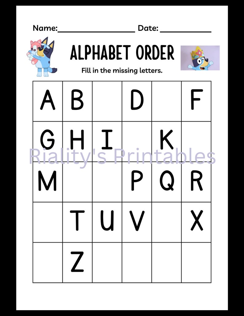 18 Page Bluey Preschool Learning Booklet - Etsy