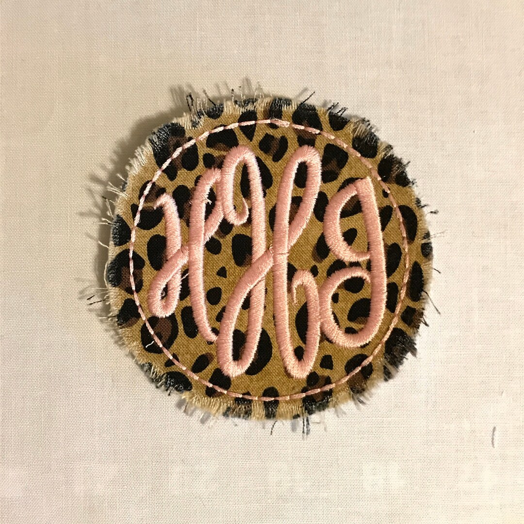 EMBROIDERY Hat Patch Raggy Circle Monogram Hat Patch Gift Patch Wedding Favor Custom Patch - Etsy