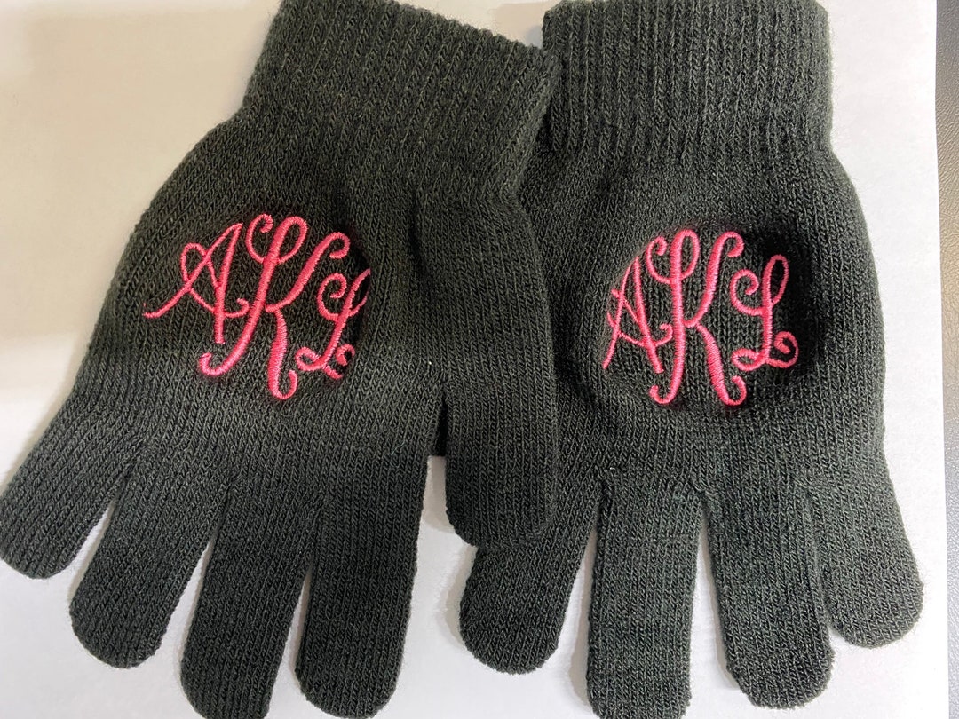 Womens Colored Monogrammed Glovespersonalized Glovesgifts - Etsy