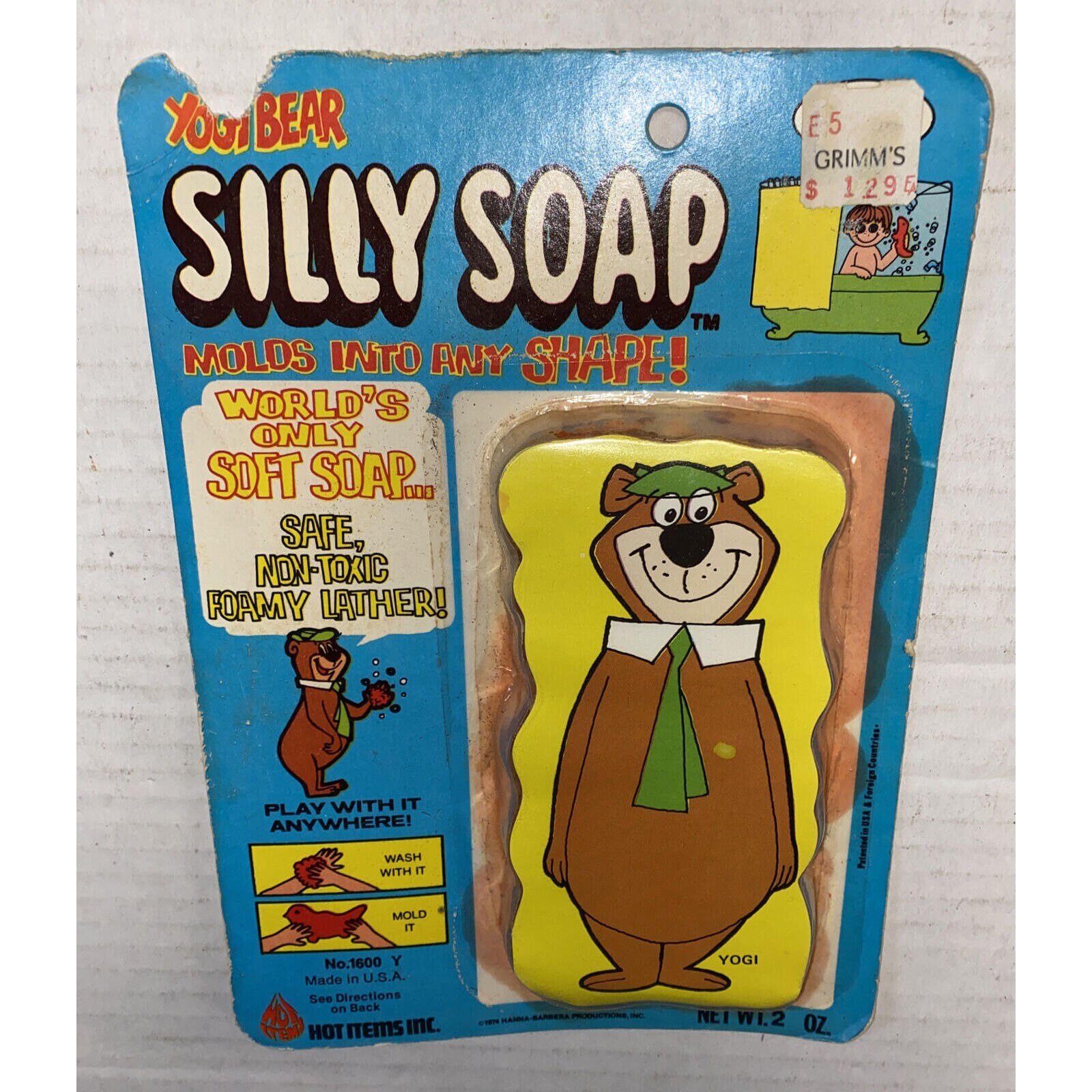 Vintage 1970s YOGI BEAR Silly Soap on Card Hanna Barbera Hot Items Free ...