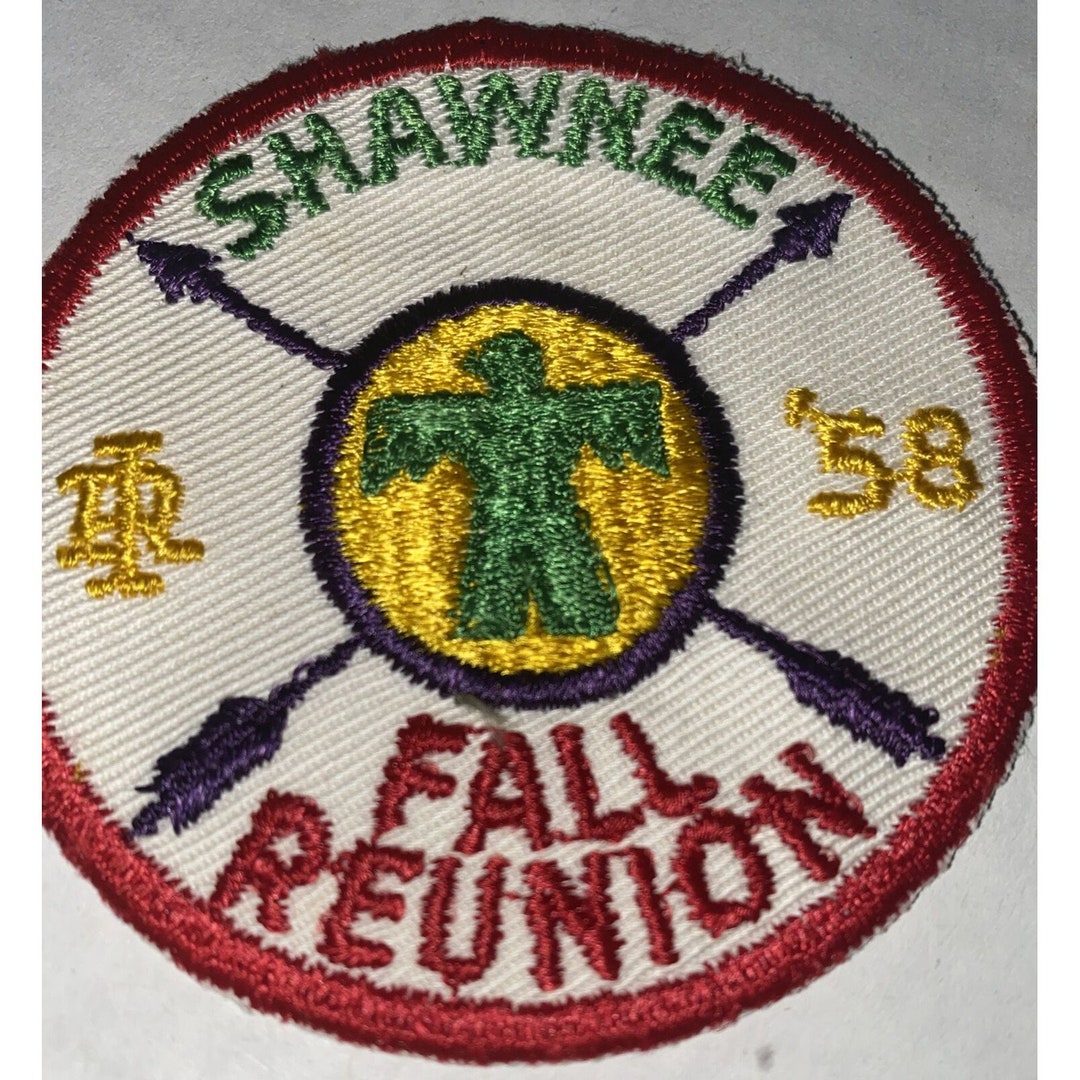 Vintage 1958 Shawnee Fall Reunion Embroidered Circle Patch BSA Boy ...