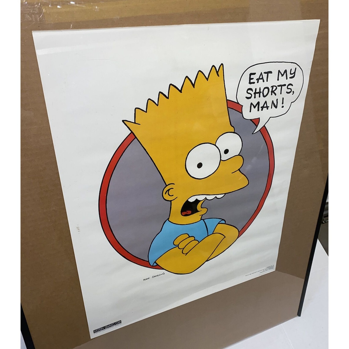 Vintage 1990s Simpsons Poster Bart Simpson Eat My Shorts, Man! 20x16 ...